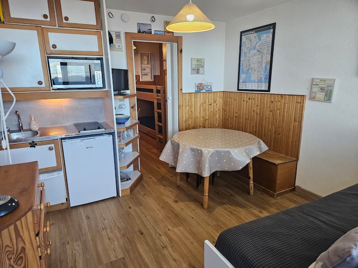 Studio Cabine Super Equipe Avec Balcon Les 7 Laux - Prapoutel