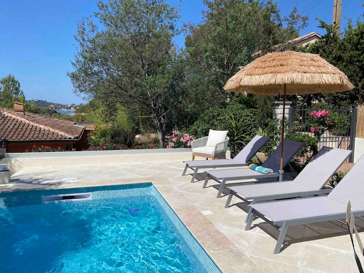 Villa Rénové, Aperçu  Mer, Piscine, Clim, Plage - Le Trayas