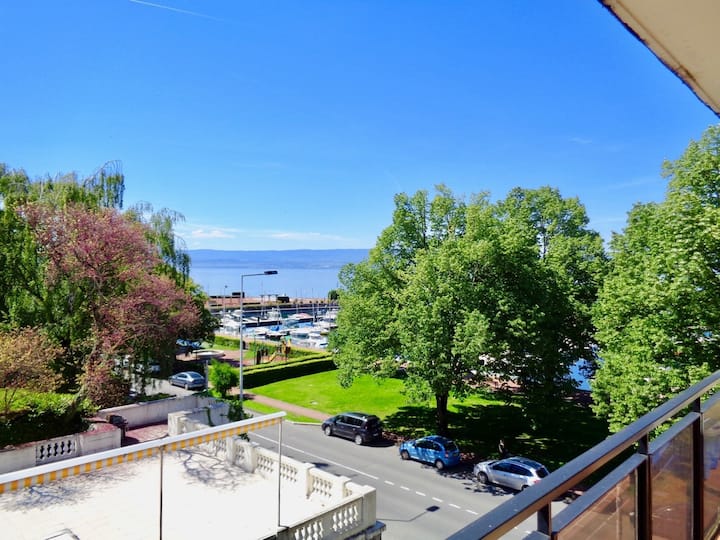 Grand Studio Vue Lac Avec Coin Chambre - Lugrin