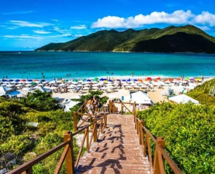 Apto Prainha - 150m Da Praia, 2 Qts  , Garagem - Arraial do Cabo