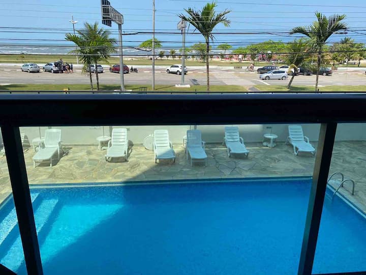 Apto Lindo Frente Mar Com Piscina E Churrasqueira - Caraguatatuba