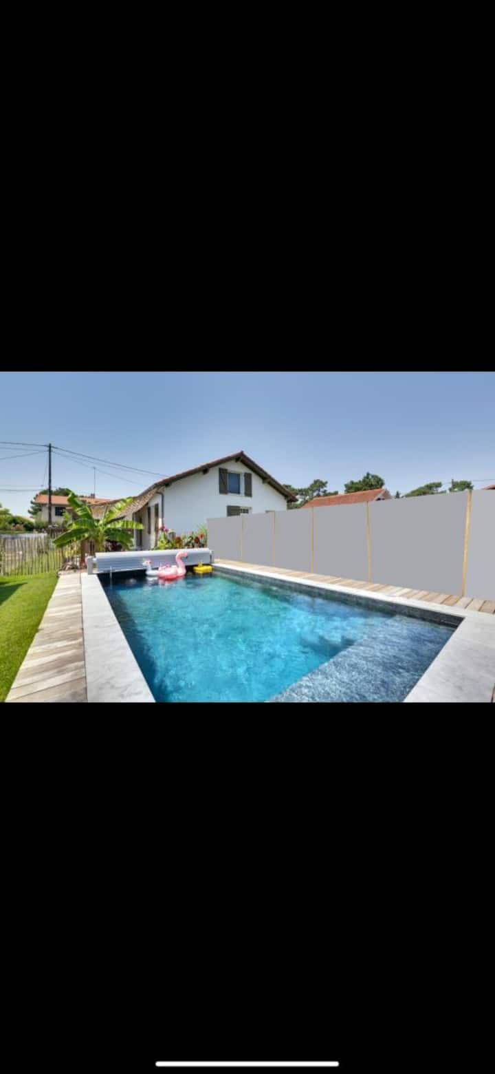 Magnifique Petite Maison De Pêcheur Avec Piscine - Capbreton
