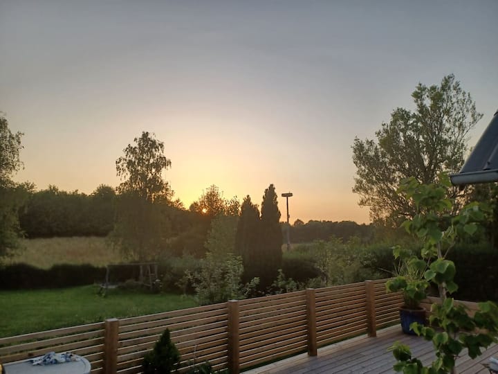 Skønt Hus Med Stor Træterrasse - Odense