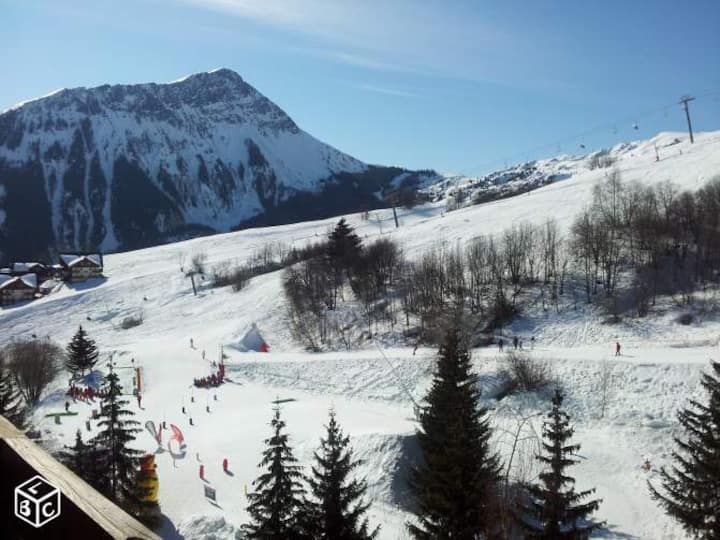 2 Studios Côte à Côte+2 Balcons Sud Vue Sur Piste - Le Corbier