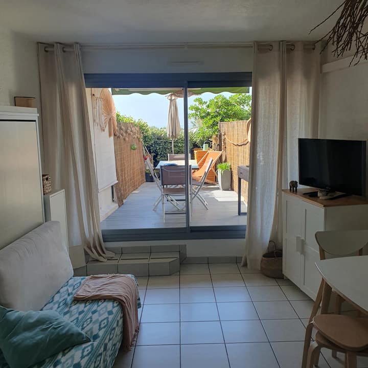 Joli Studio Cabine En Rez De Jardin 30m2 Accès Mer - La Grande-Motte