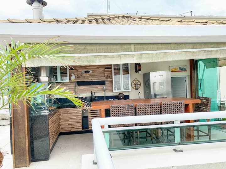 Apartamento Triplex Com Vista Espetacular - Guarujá