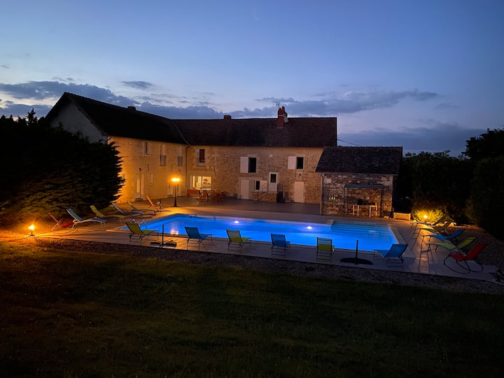 Villa-lunoterie 20 Pers Piscine Spa - Châtellerault