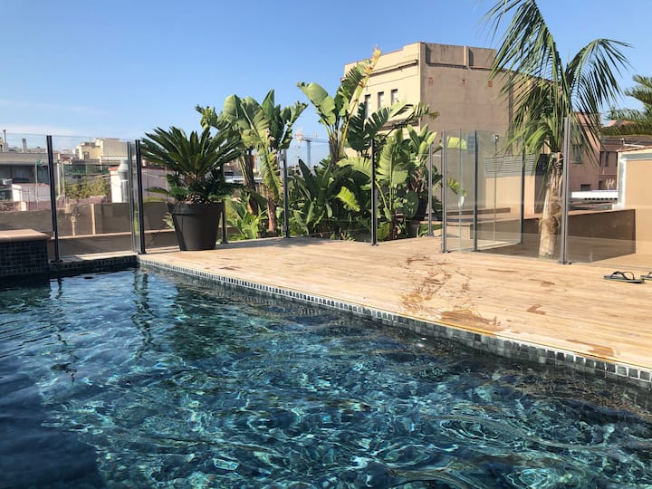 Loft With 2 Pools+roof Terrace,  Mercado S. Antoni - Barcelona