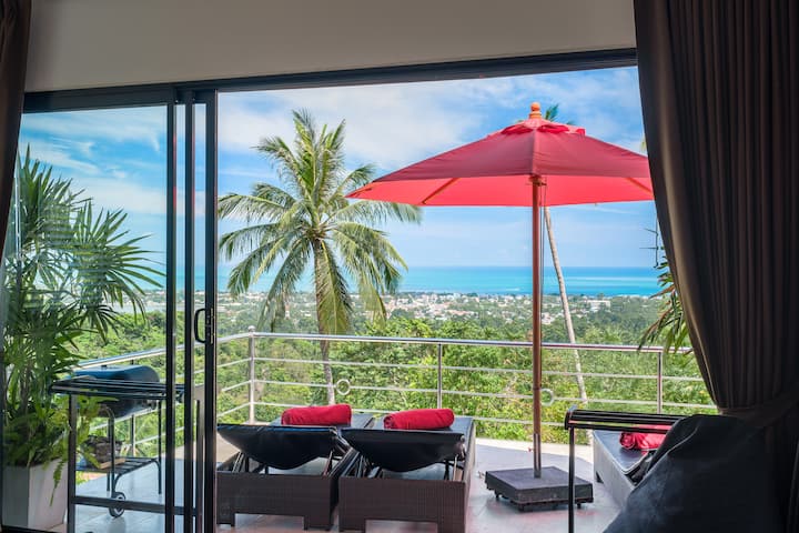 Chaweng - 3 Bed/3 Bath Ocean View Villa - 사무이섬