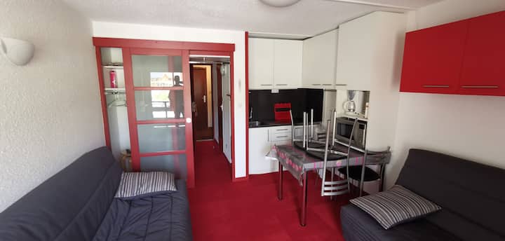 Appartement 6 Pers La Mongie - Pied Piste-parking - La Mongie