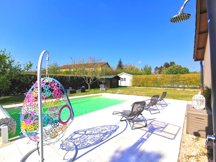 Maison Climatisée Avec Piscine Chauffée Beaujolais - Saint-Georges-de-Reneins