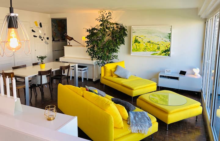 Grand Penthouse Ensoleillé : Vue, Balcons & Sauna - Paris