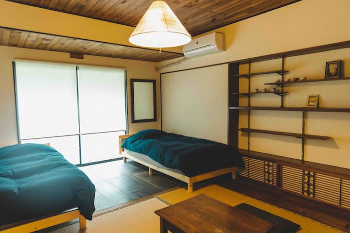 Twin Bed Tatami Room |Near Ghibli Park - 土岐市