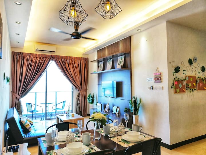 Tropical Seaview 2 Bedroom•free Parking&wifi•town - Malacca