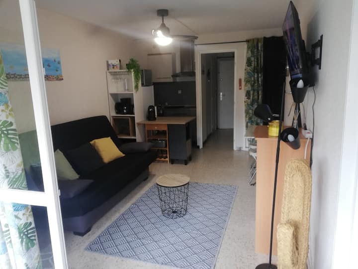 Studio Cab 1er éTage Parking Privé Près Plage Môle - Agde