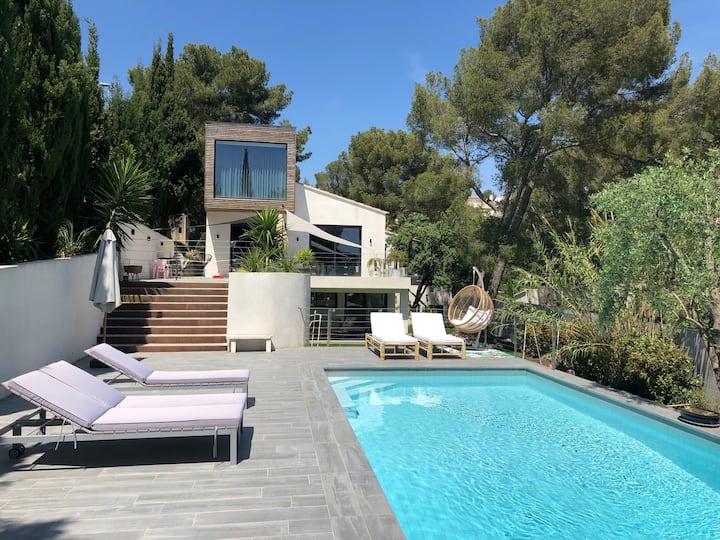 Villa Architecte 5min à Pied Du Centre Av Piscine - Cassis