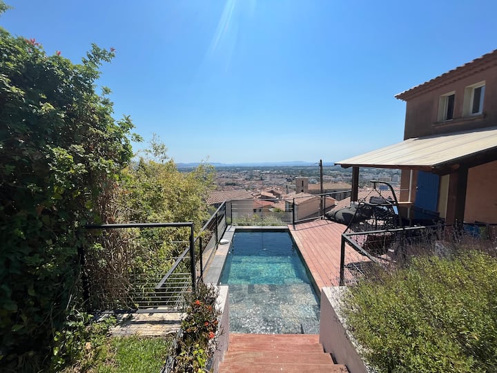 "Villa Mirabet" Piscine Vue Mer, Beau Jardin,6pers - La Crau