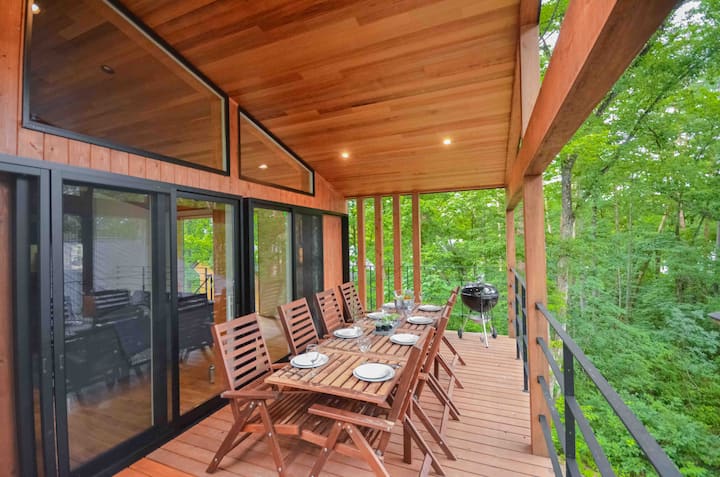 Elgin - Modern Luxury Ensuite Villa W/ Roofed Deck - Hakuba