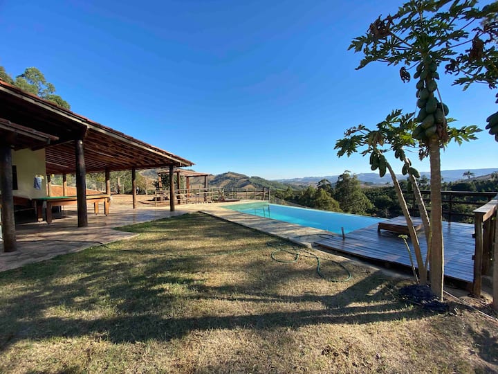 Casa De Campo Aconchegante Vista Linda,com Piscina - Socorro