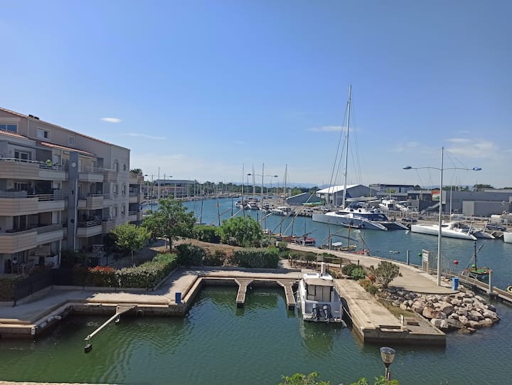 Terrasse Et Vue Panoramique Sur Le Port - Canet-en-Roussillon