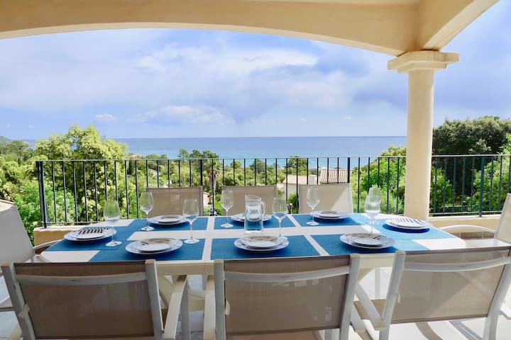 Villa Vue Mer, Piscine, 4 Mn à Pied De La Plage - Korsika