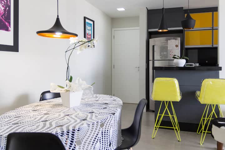 Apartment With Panoramic View Of Santos Beach - Santos