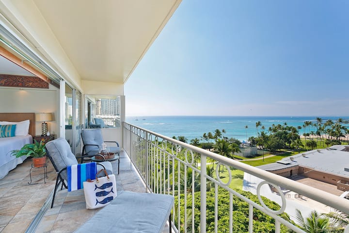 Luxus 2 Bett / 2 Bad Ecke Waikiki Shore Eigentumswohnung W / Meerblick! Gratis Parkplätze! - Honolulu, HI