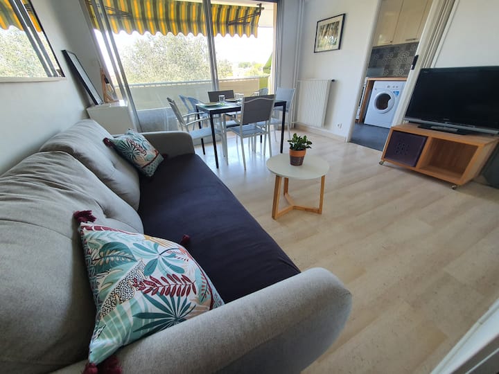 Grand Studio Tout éQuipé Avec Terrasse Et Piscine - Antibes