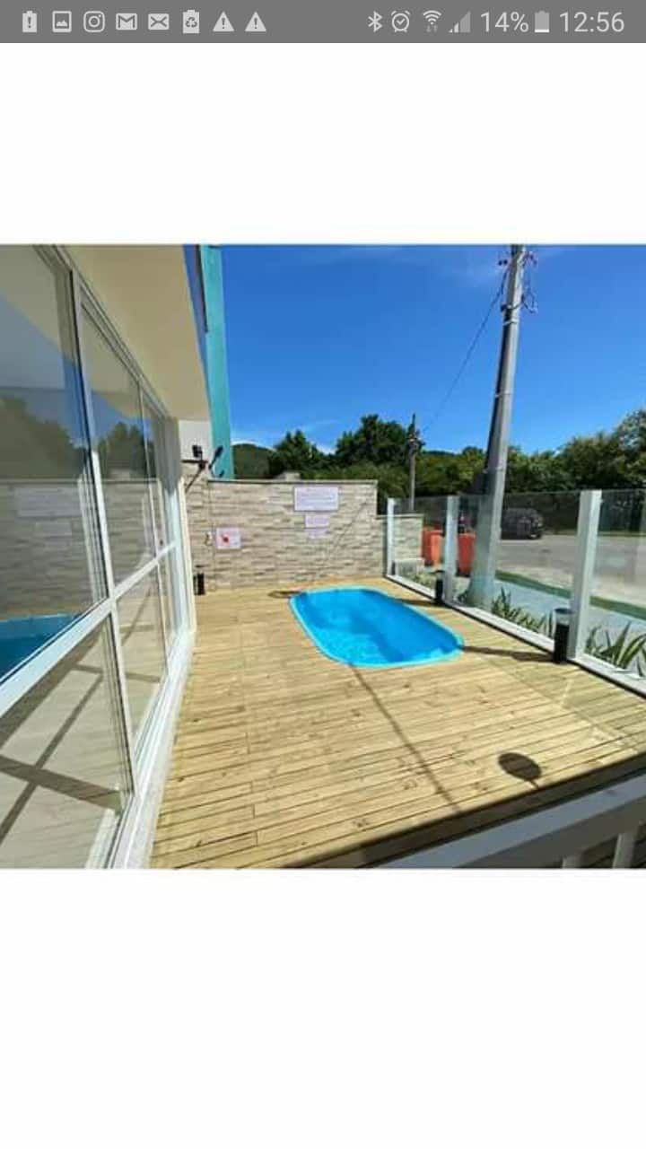 Apto Na Praia De Palmas , 400m Do Mar C/ Piscina - Governador Celso Ramos