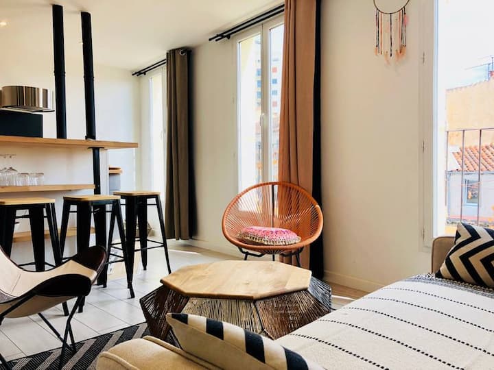 Loft Cosy Avec Vue Imprenable Proche Gare - Marseille