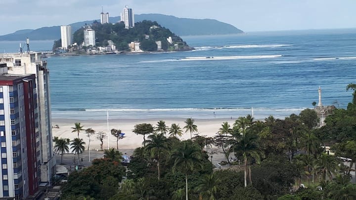 Praia, Praça Pra Chamar De Sua! C/estac., Ar Cond. - Santos