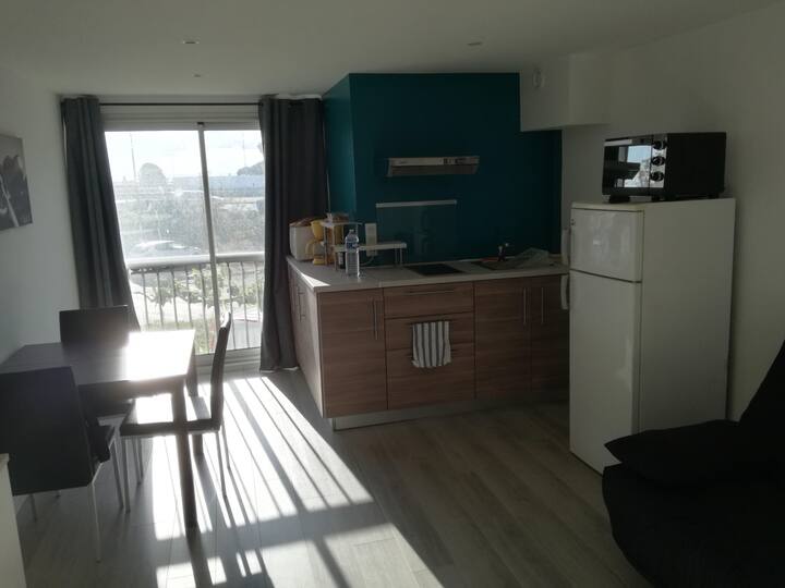 Beau Studio Cabine - 4 Couchages - Parking Privé - Lattes