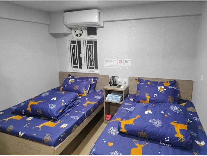2分鐘到尖沙咀站!寬敞大房加大雙人床
Bigger Size Double Bed. - Tsim Sha Tsui