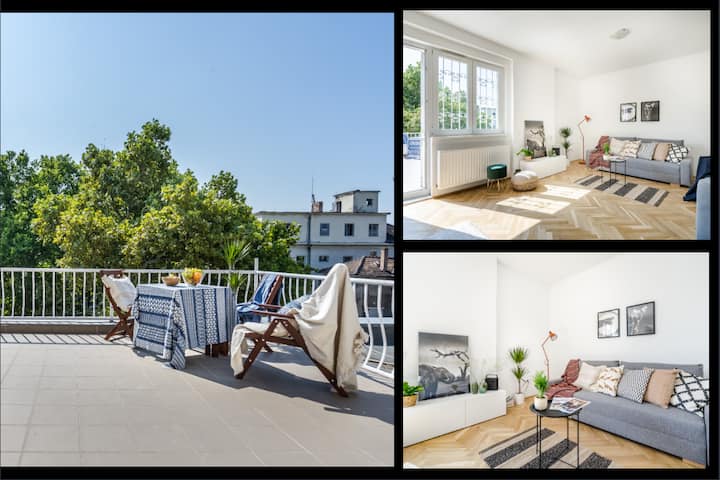 Sunny Rooftop Terrace Apartment - Budapest