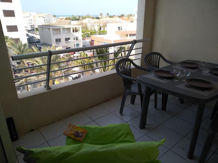 Appartement Vue Sur Mer, 50m De La Plage Richelieu - Agde