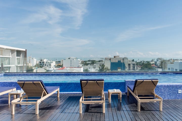 Upscale Apartment With Private Balcony - 플라야 델 카르멘