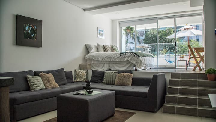 Loft Amplio, Amenidades, Terraza - Mexikóváros