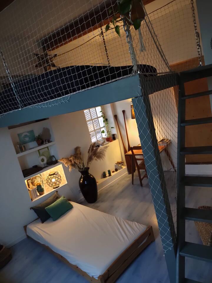 Chambre Mezzanine Dans Grand Appart' Avec Terrasse - Plan-de-Cuques