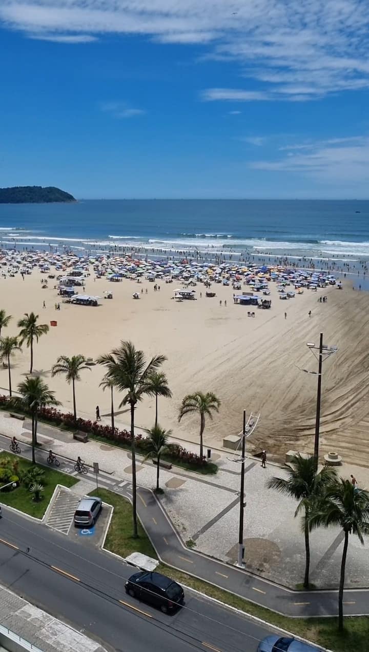 Apto Pé Na Areia, 01 Dorm (Guilhermina) - Praia Grande