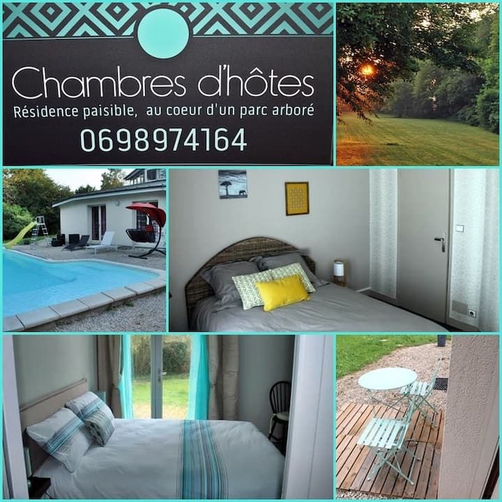 Chambre à La Campagne Tout Confort (3 Pers) - Angerville