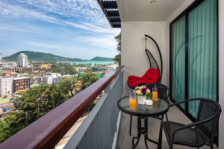 Sea & Mountain Views Apartment @Patong Beach- 500m - Phuket
