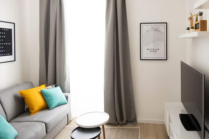 Apt Rénové à 2 Min à Pied Du Lac - Wifi Gratuit - Évian-les-Bains