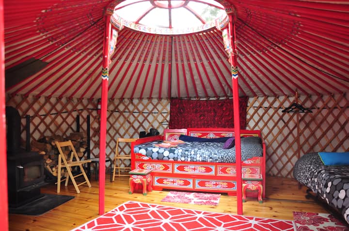 The Big Red Yurt At Cabot Shores - Cape Breton Island