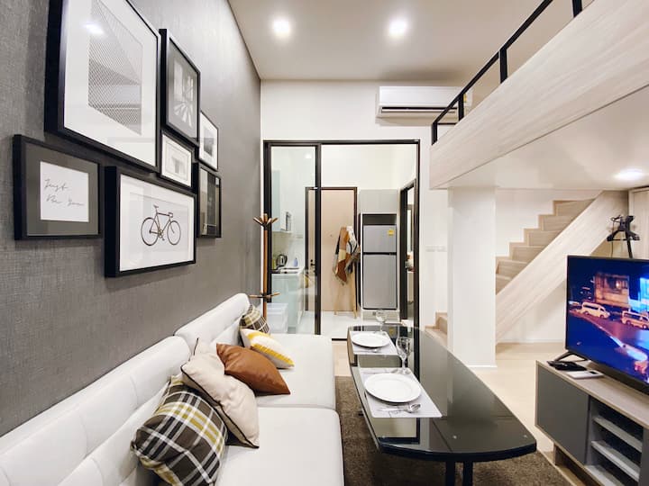 Cozy Loft 5min To Mrt/rama9/airlink/joddfairs 中文房東 - Bangkok