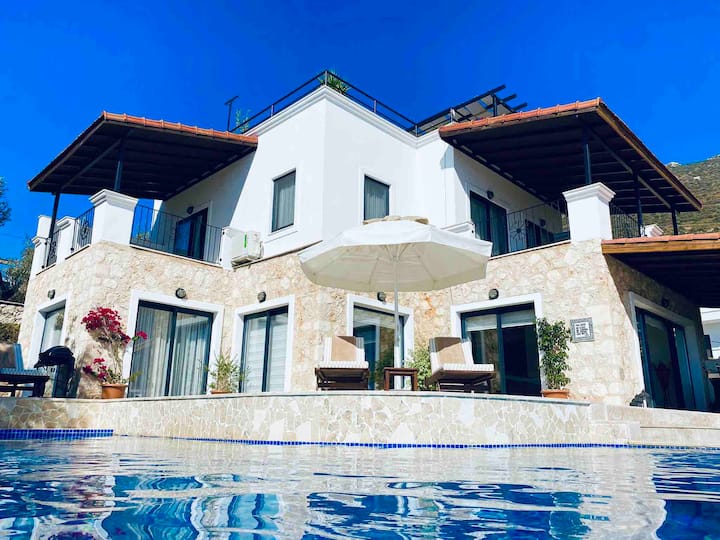Escape To Villa Kacis With Panoramic Sea Views - 卡爾坎