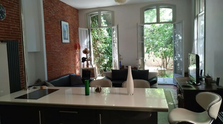 Loft De Charme Centre Historique(parking, Jardin) - Perpignan