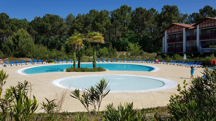 Appartement Particulier Face à La Piscine Jardin - Biscarrosse