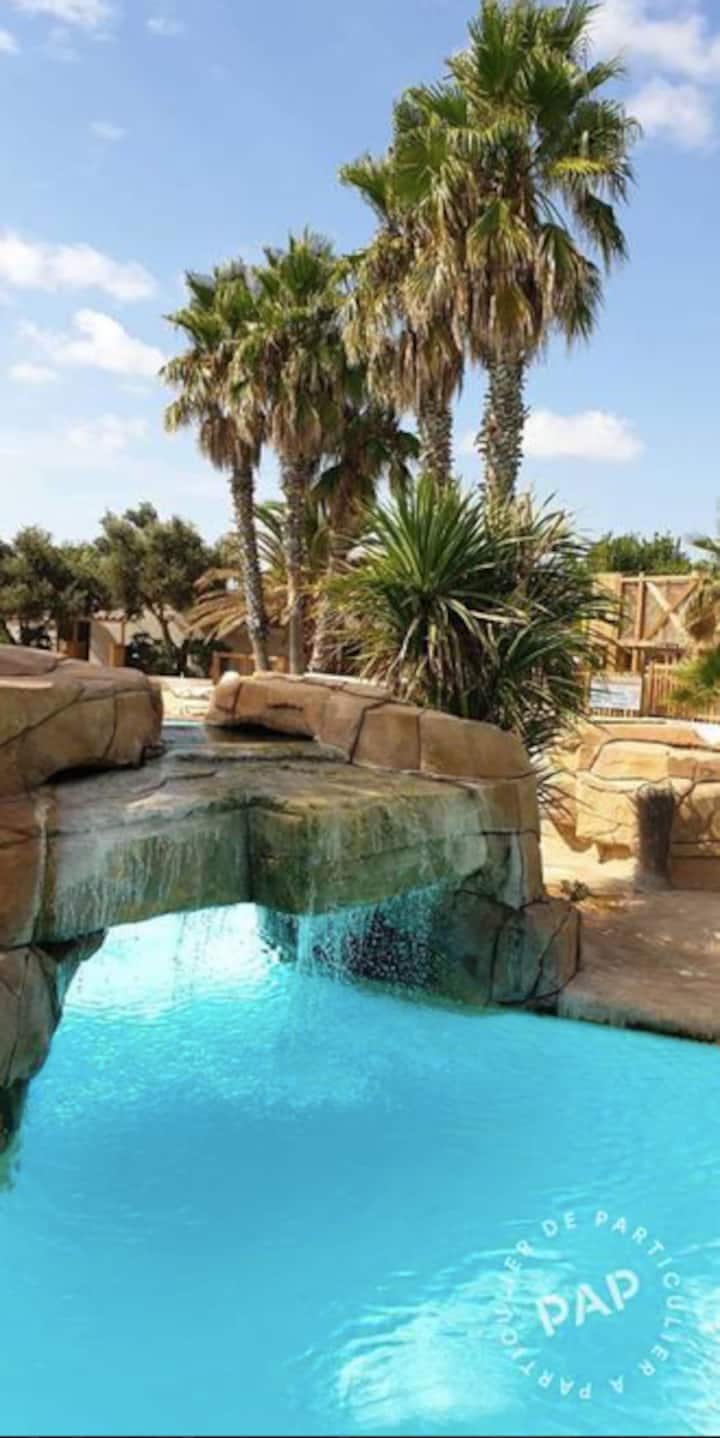 Promo Mobil-home 6 P. Camping 4* Direct Plage 2 Mn - Vias