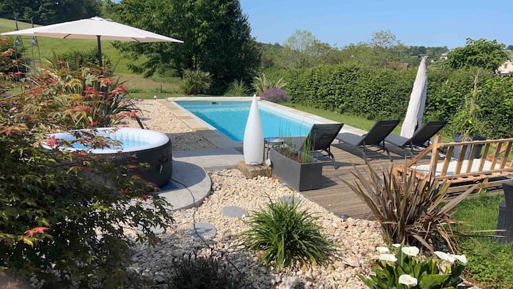 Chambre Double Paisible Au Calme Piscine Et Spa - Corrèze