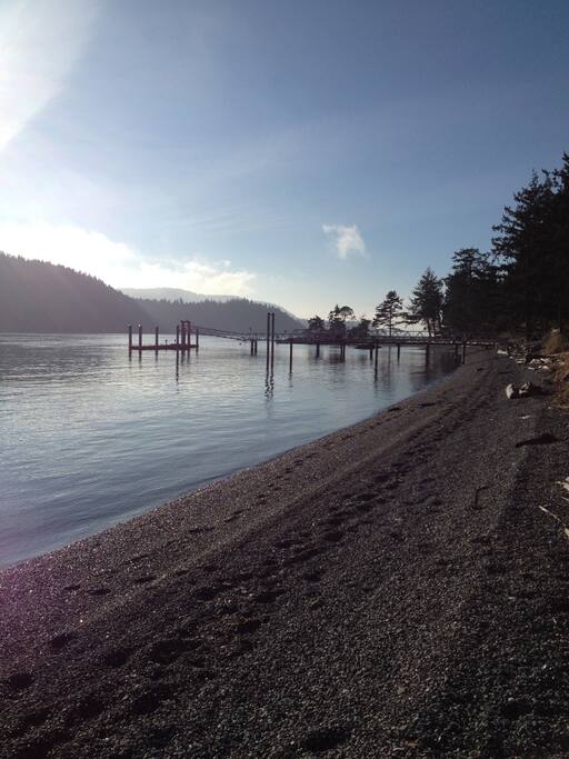 Tiny house on beach on Orcas Island in Olga